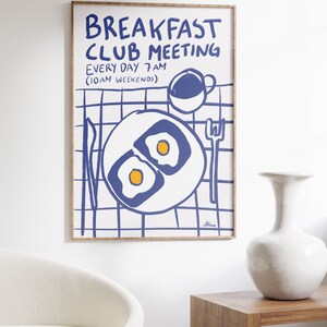 Breakfast Club | Trendy Breakfast Prints Modern Kitchen Art ...