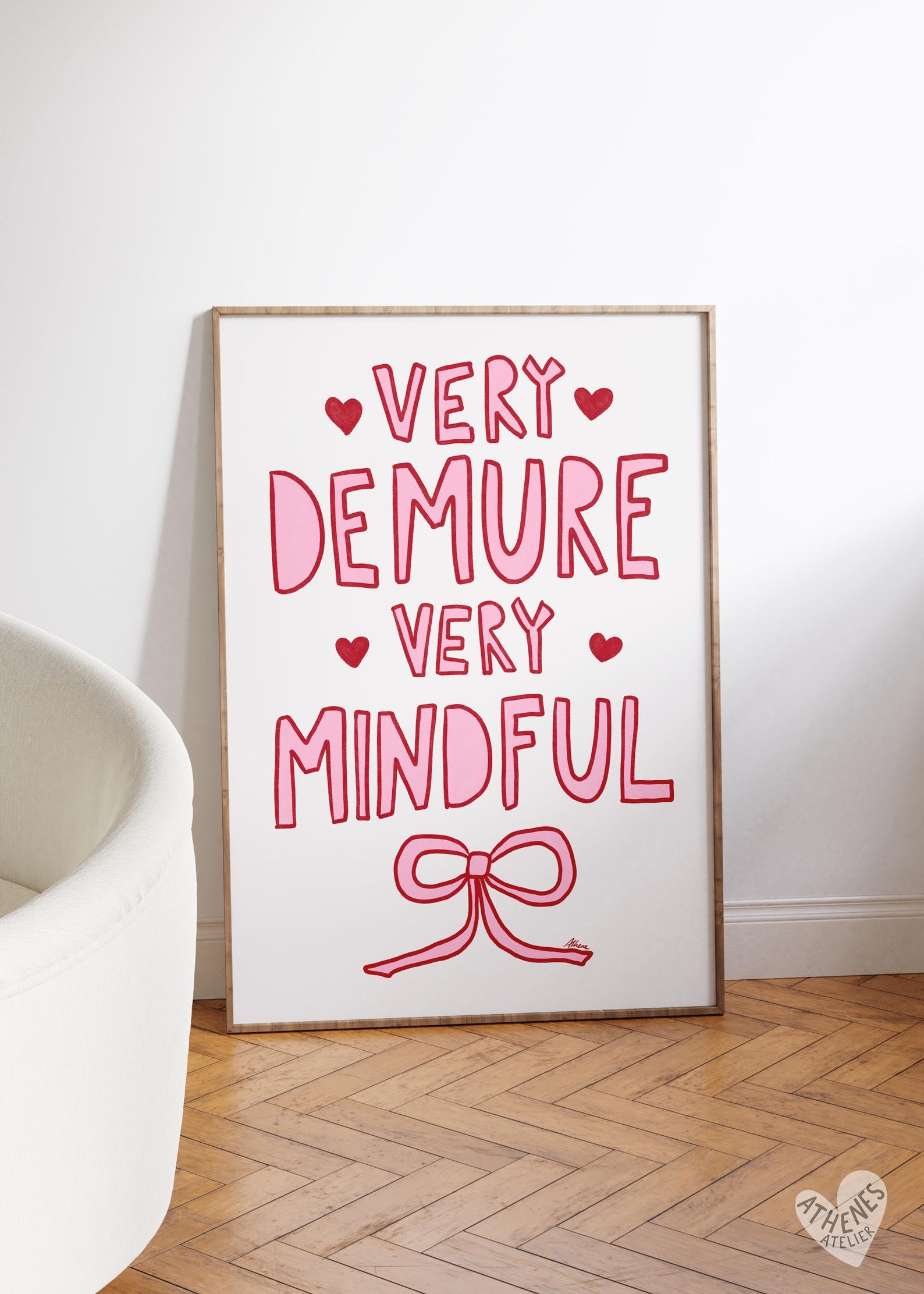 Very Demure Very Mindful Print, Light Pink Bedroom Art, Funny Gift for ...