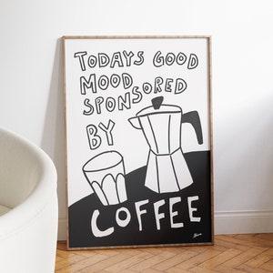 Coffee Poster, Coffee Bar Accessories, Apartment Decor Aesthetic ...
