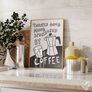 Coffee Poster, Coffee Bar Accessories, Apartment Decor Aesthetic ...