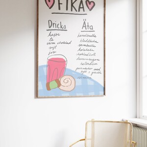 Swedish Fika | Fika Menu, Hand Drawn Print, Pinterest Aesthetic, Boho ...
