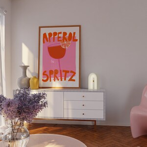 Apperol Spritz Poster, Bar Cart Prints, Apperol Spritz Print, Bar Cart ...
