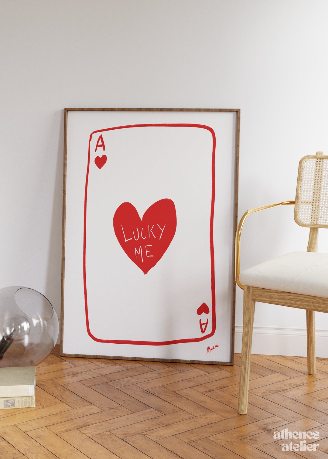 Lucky Me Playing Card Print | Trendy Apartment Decor, Lucky Girl ...