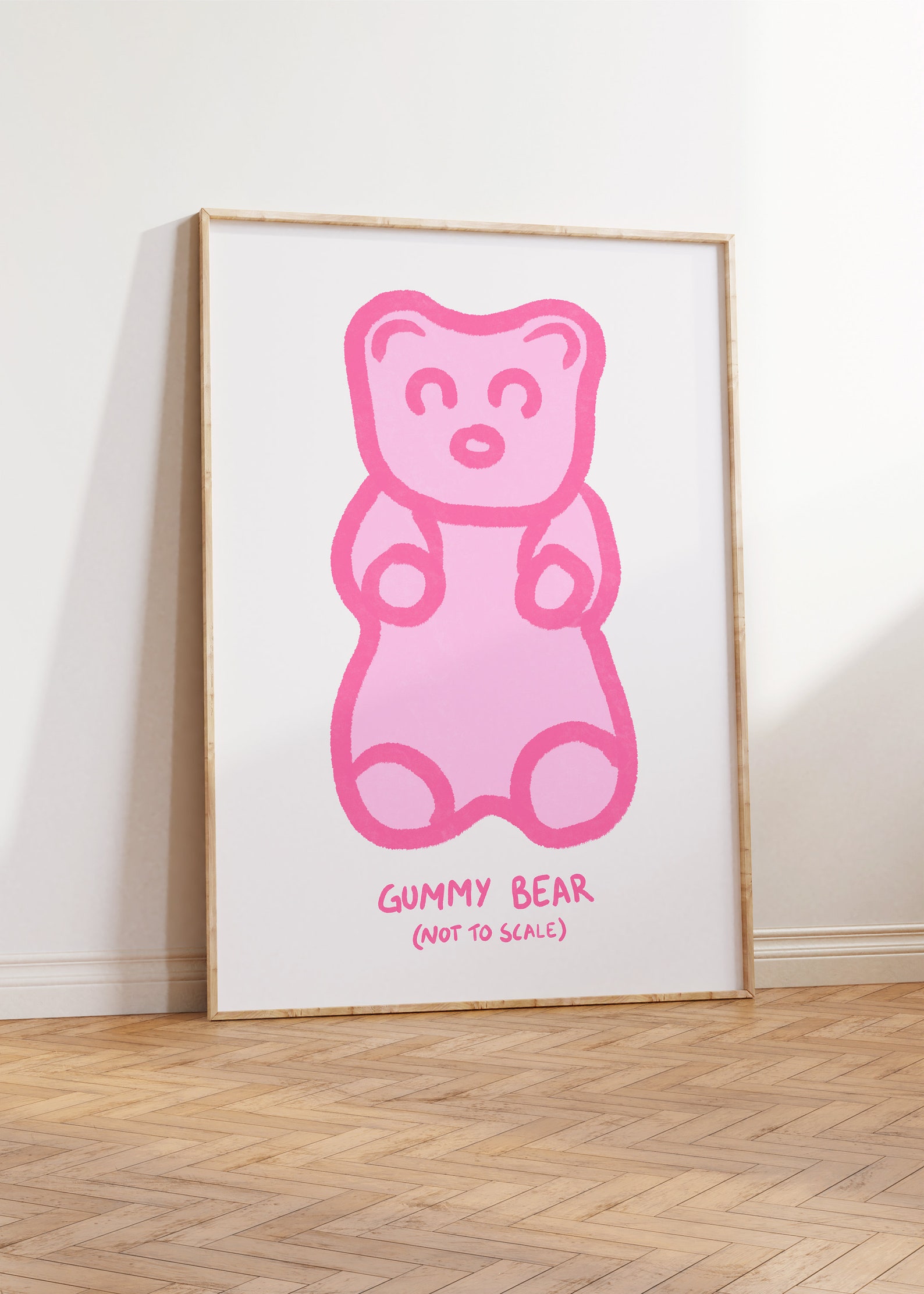 Gummy Bear Poster Pastel Wall Art Cute Candy Decor Pink - Etsy
