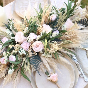 Blush Pink Table Flower: Boho Wedding Decor - Etsy