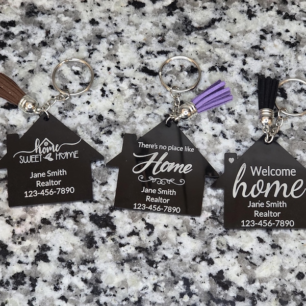 Realtor Keychain - Etsy