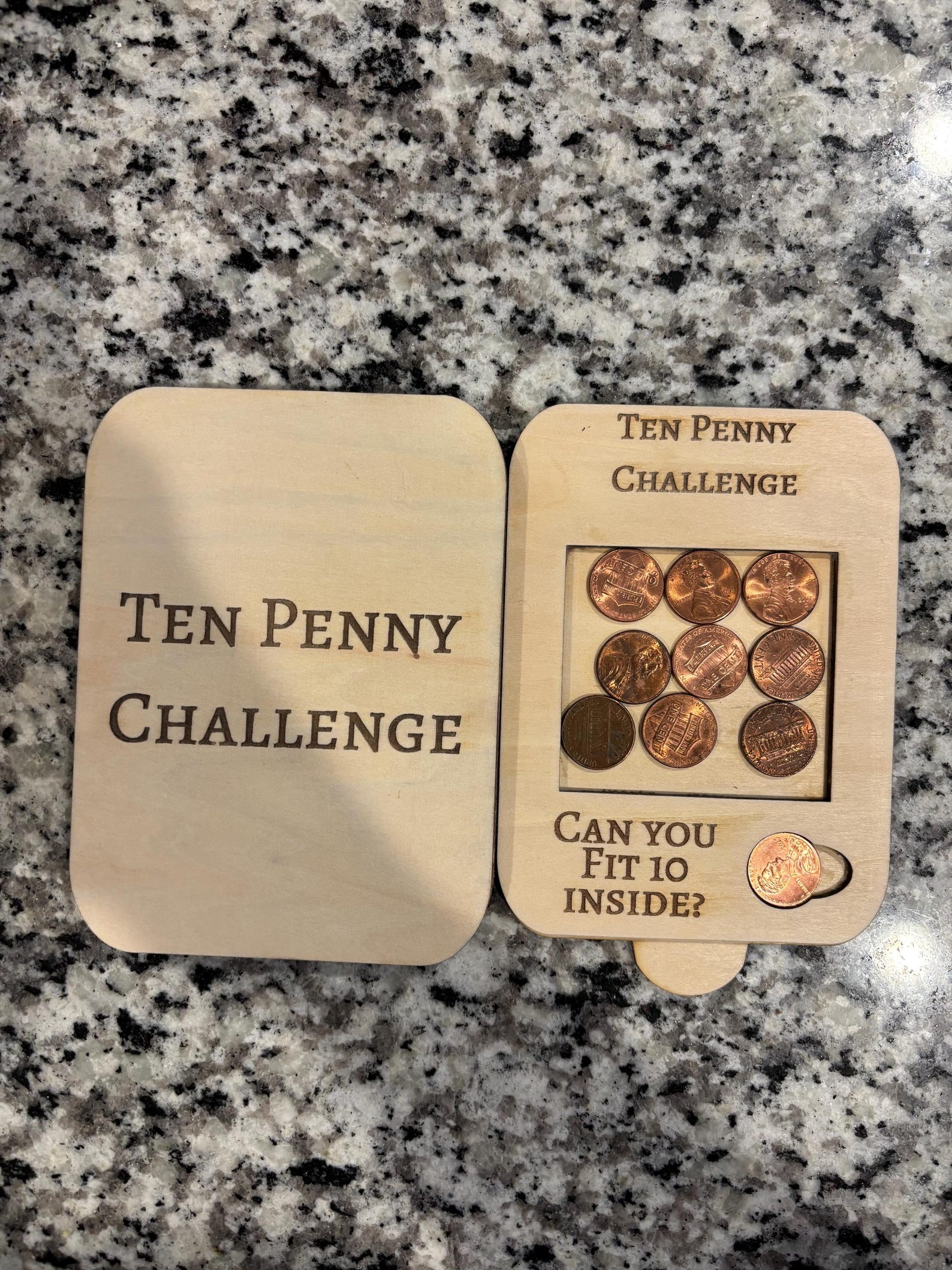 Ten Penny Challenge Game With Slide in Case, Challenge Game, Laser Svg ...