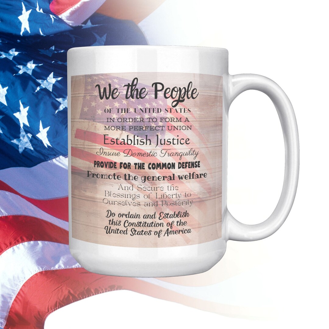 We the People Constitution Mug! 15oz God and Country Inspired Beverage ...