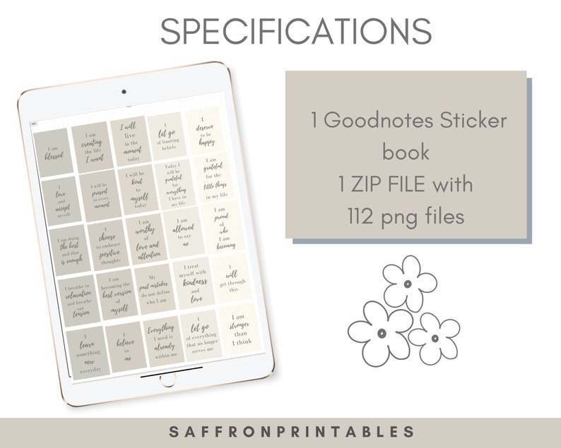 Digital Positive Affirmation Stickers for Digital Planners | Goodnotes ...