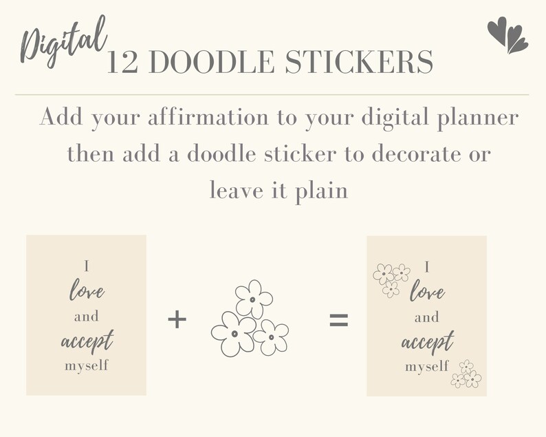 Digital Positive Affirmation Stickers for Digital Planners | Goodnotes ...