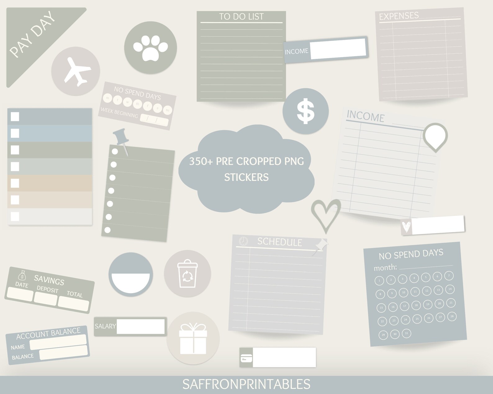 Finance Goodnotes Stickers: Budget Planner Widgets (digital Download ...