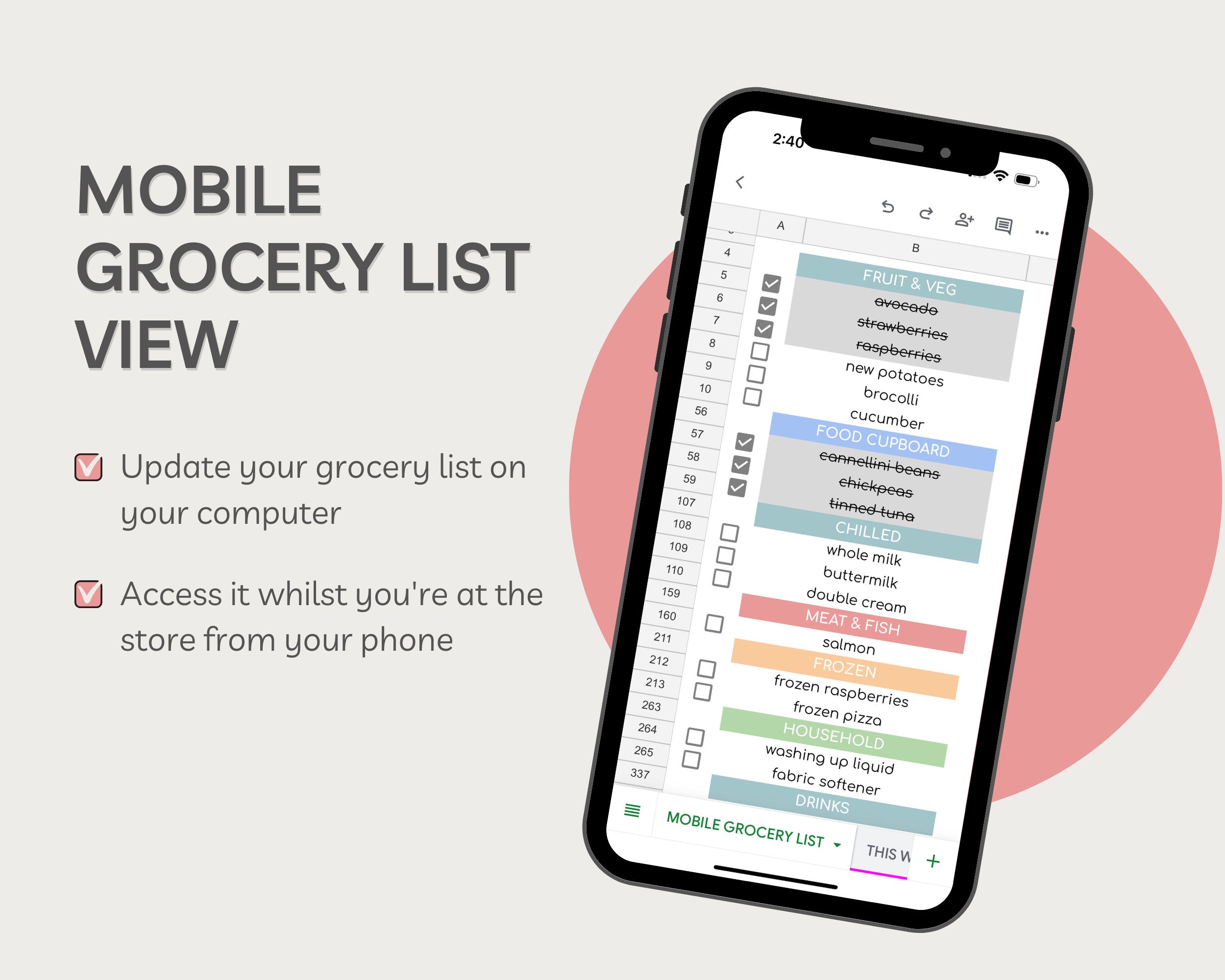 Weekly Meal Planner for Google Sheets, Meal Plan Template, Digital Meal ...