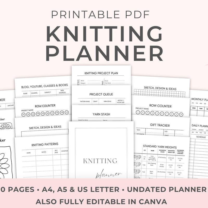 Canva Knitting Kit - Etsy