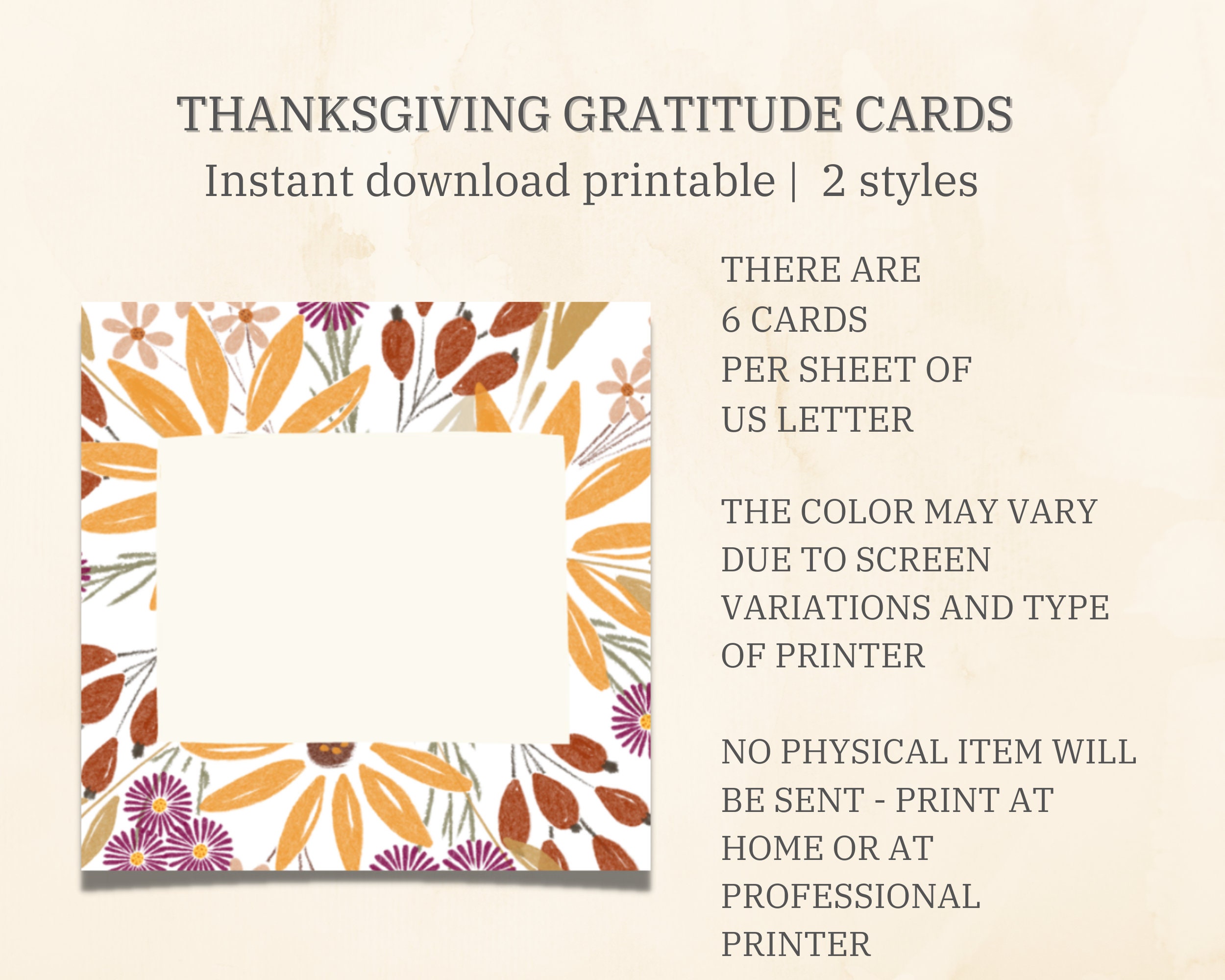 Thanksgiving Gratitude Cards Printable. I Am Thankful for - Etsy