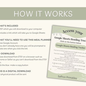 Reading Tracker Google Spreadsheet in Sage Green. Great as a Google ...