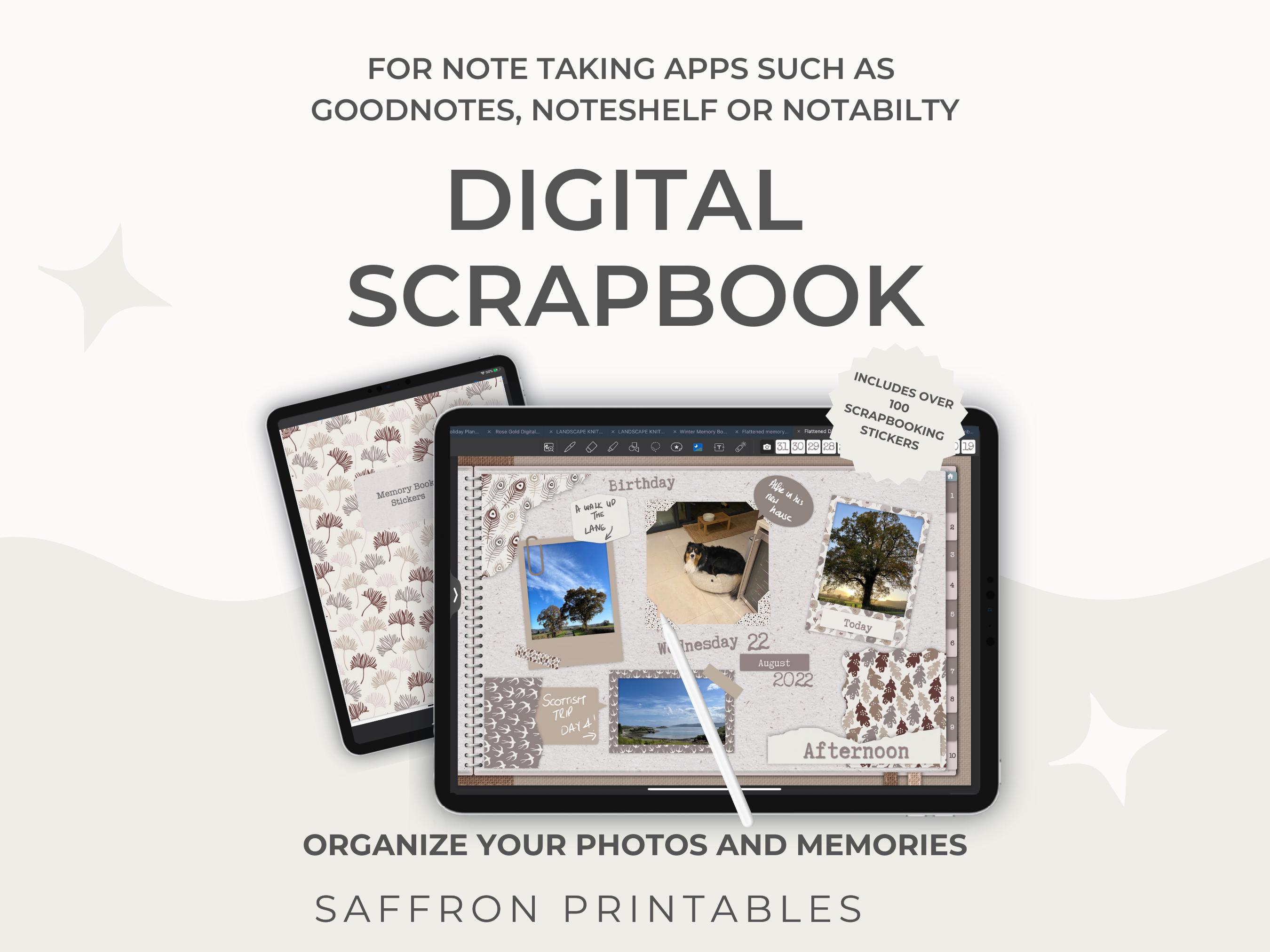 Digital Scrapbook With 100+ Stickers & Frames | Use as a Photo Album ...