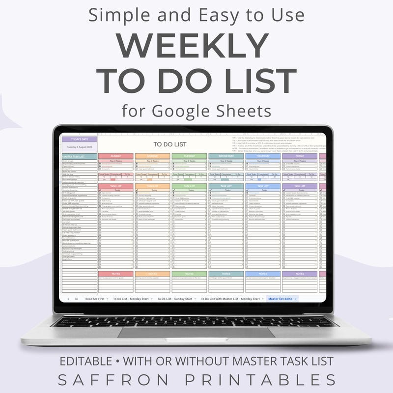 Task List by Categories - Etsy