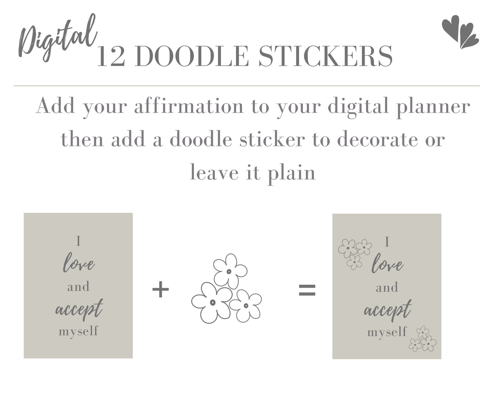 Digital Positive Affirmation Stickers for Digital Planners | Goodnotes ...