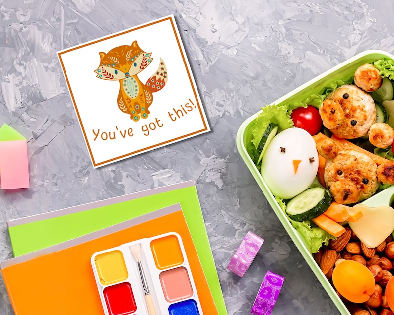 Lunch Box Notes for Kids Printable, Positive Affirmations for Kids ...