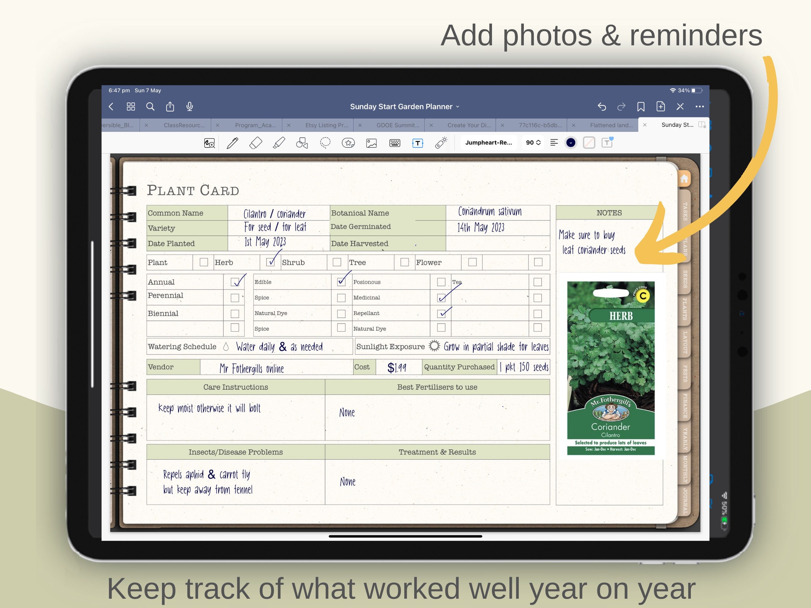 Digital Garden Planner Digital Garden Journal Digital - Etsy