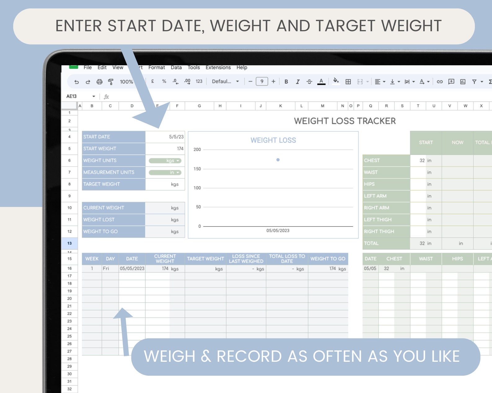 Weight Loss Tracker: Intermittent Fasting & Body Measurement Google ...