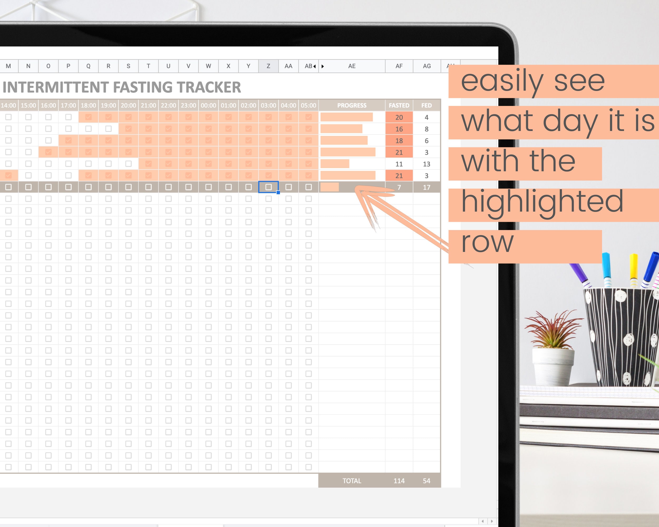 Intermittent Fasting Tracker Google Sheets Spreadsheet | Clean Neutral ...