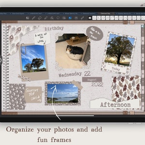 Digital Memory Book in BOHO Neutral Colors With 0ver 100 Scrapbooking ...