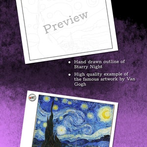 Van Gogh Starry Night - Oil Pastel Art Lesson - Guided Step by Step ...