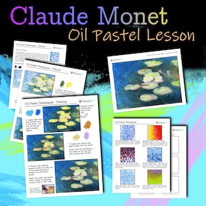 Claude Monet - Water Lilies - Oil Pastel Impressionism Art - Master ...