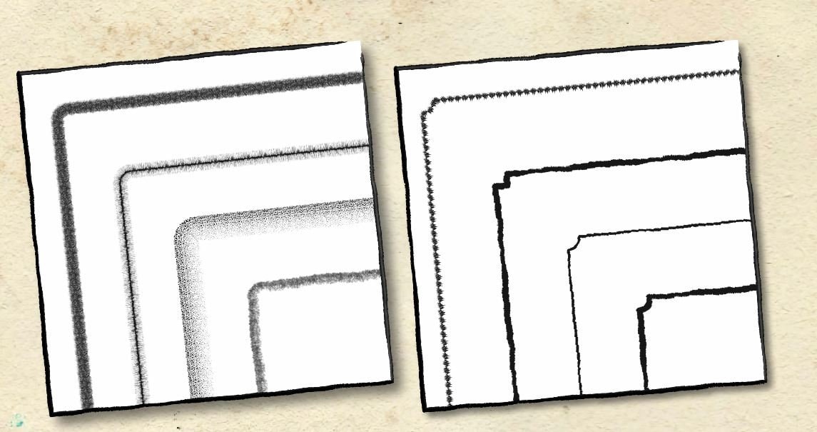 Page Borders - Natural Textured Look Bundle - Scaled Various Sizes - Etsy