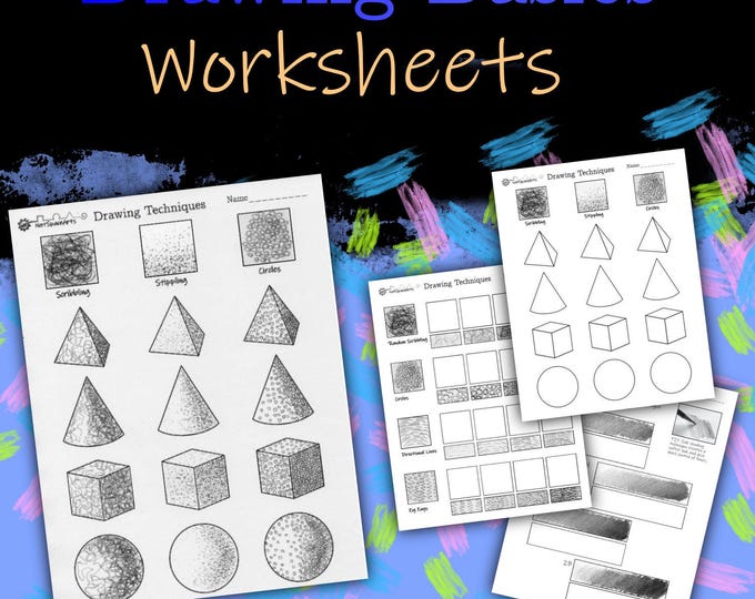 Basic Drawing Skills Worksheets – Pencil Shading & Art Technique ...