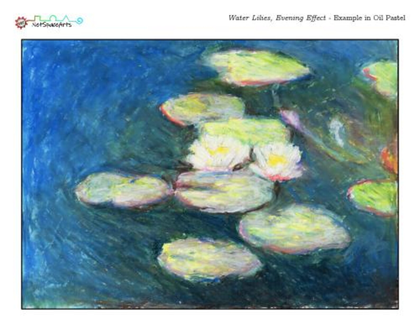 Claude Monet - Water Lilies - Oil Pastel Impressionism Art - Master ...