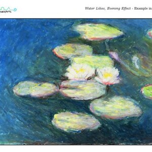 Claude Monet - Water Lilies - Oil Pastel Impressionism Art - Master ...