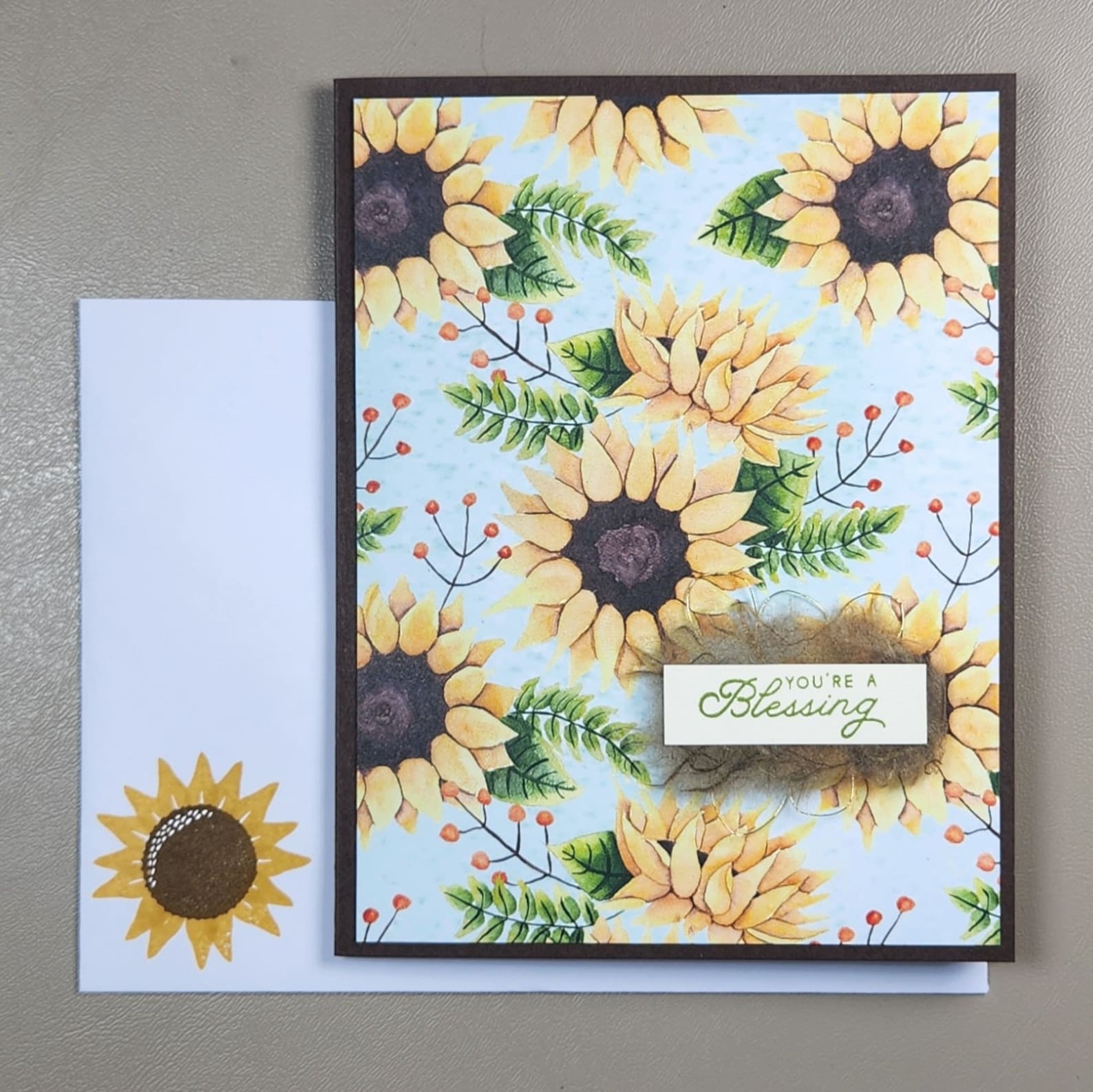 Sunflower Blessing Handmade Greeting Cards With Envelopes - Etsy