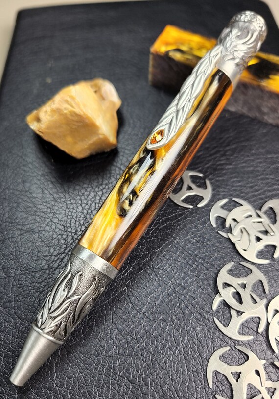 Handcrafted Lathe-turned Phoenix Rising Antique Pewter - Etsy