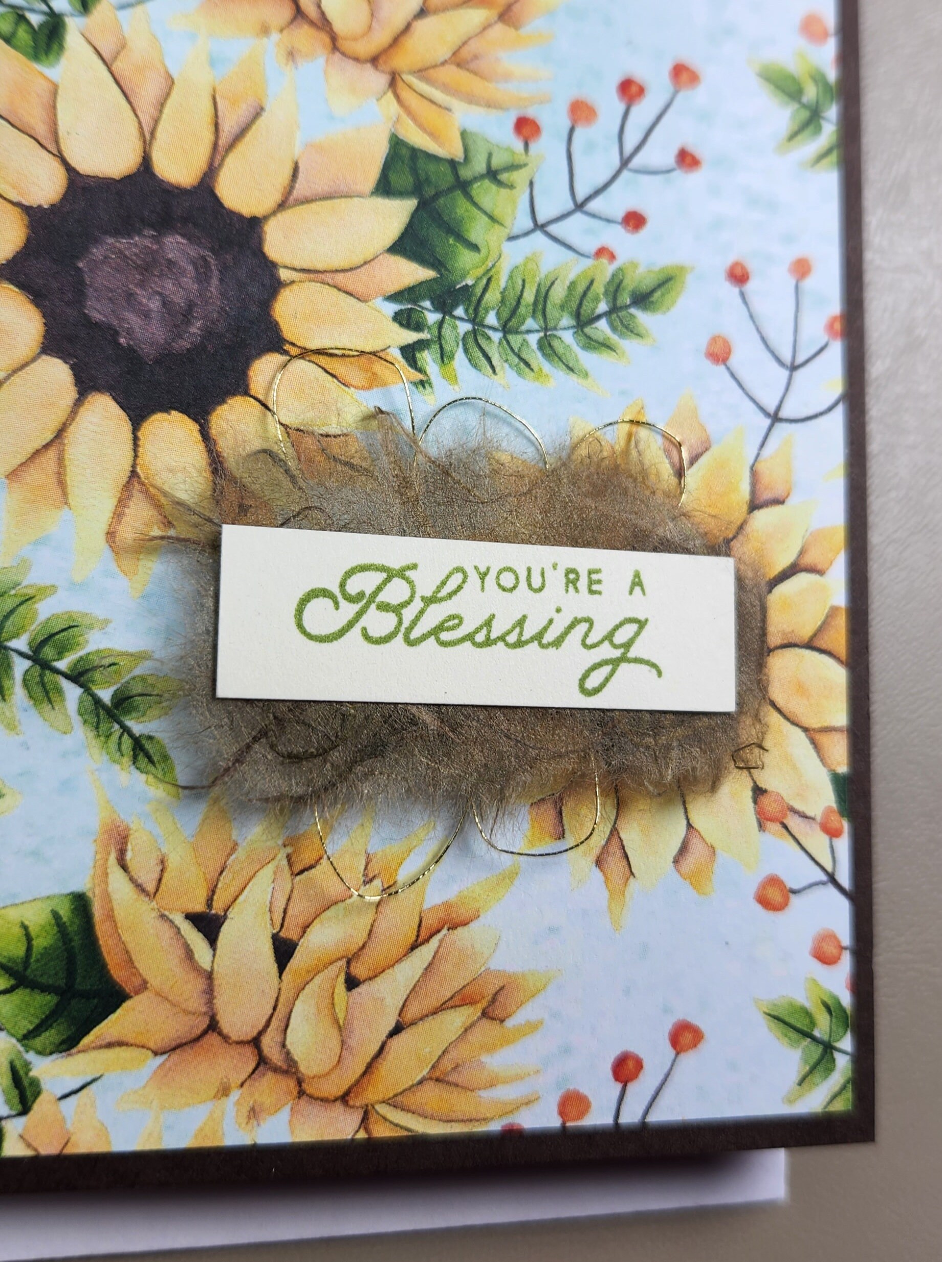 Sunflower Blessing Handmade Greeting Cards With Envelopes - Etsy