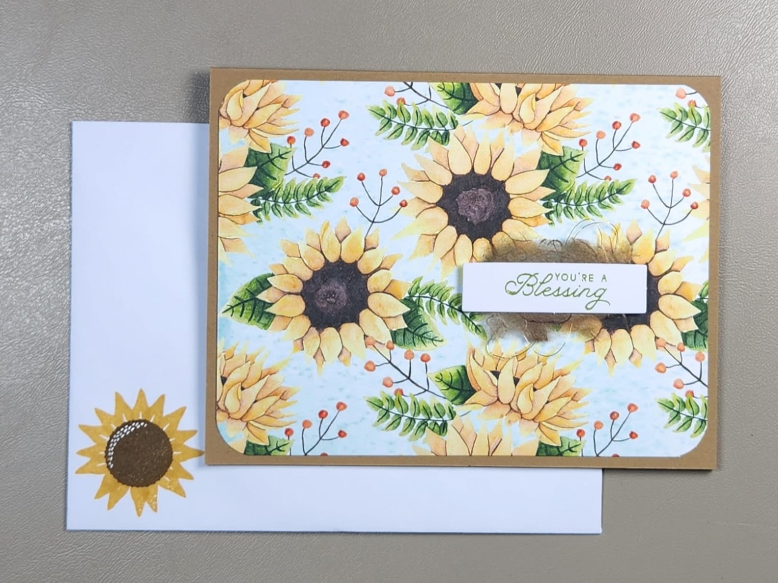 Sunflower Blessing Handmade Greeting Cards With Envelopes - Etsy