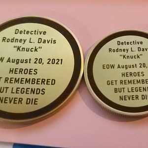 Laser Engraved Coin, Personalized Coin, Custom Coin, Retirement Gift ...