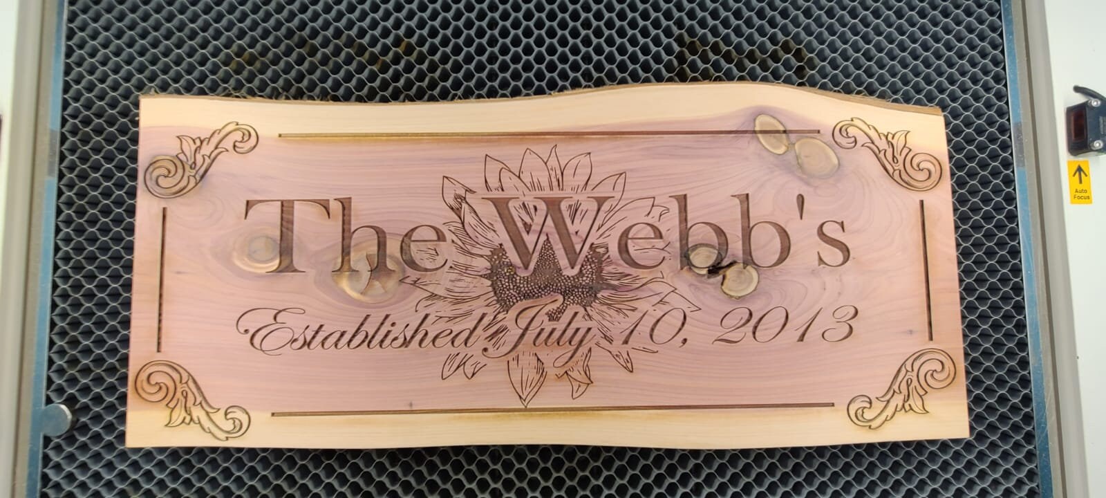 Rustic Name Sign Custom Laser Engraved Cedar Name Sign - Etsy