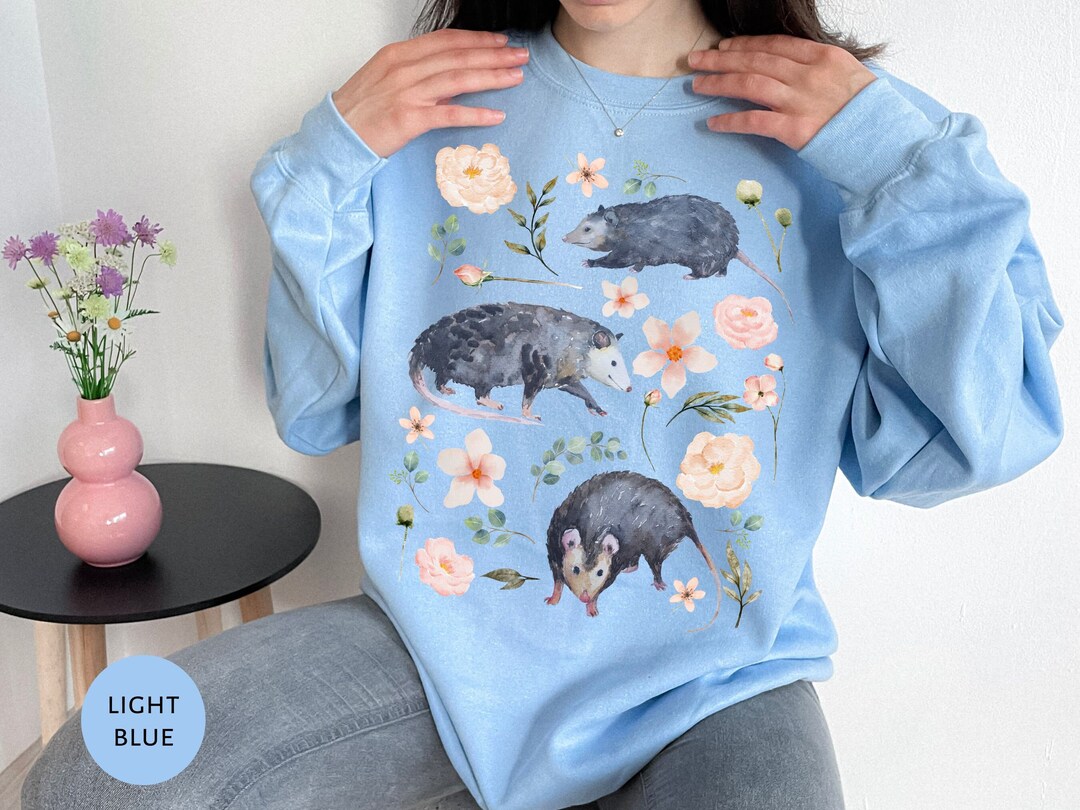 Cottagecore Possum Sweatshirt, Opossum Animal Lover Gift, Goblincore ...