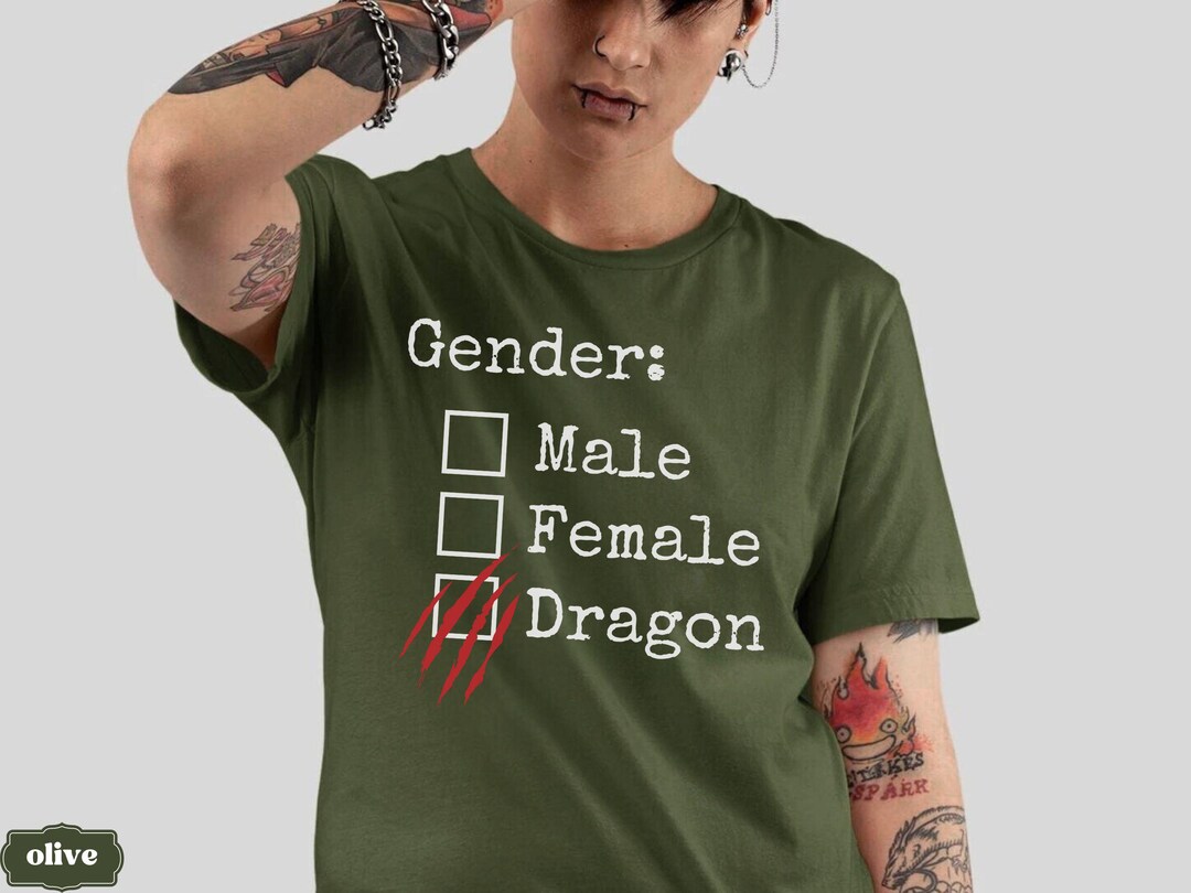 Nonbinary Shirt, Dragon Shirt, Gift for DND Fan, Queer Shirt, Nonbinary ...
