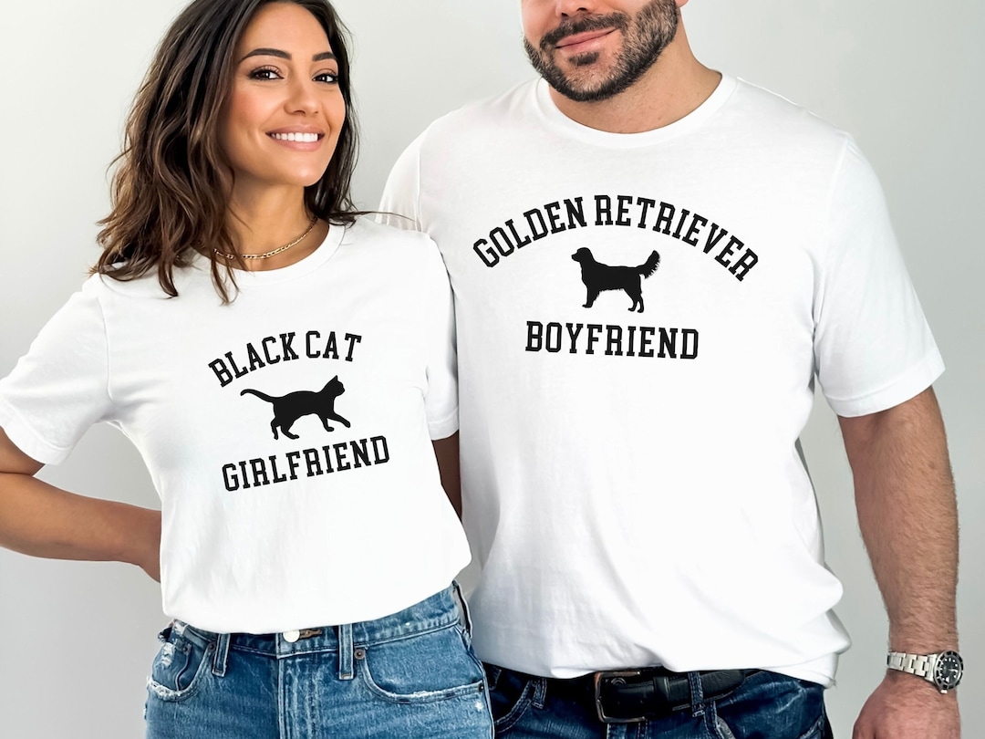 Black Cat Girlfriend, Golden Retriever Boyfriend, Halloween Couple ...