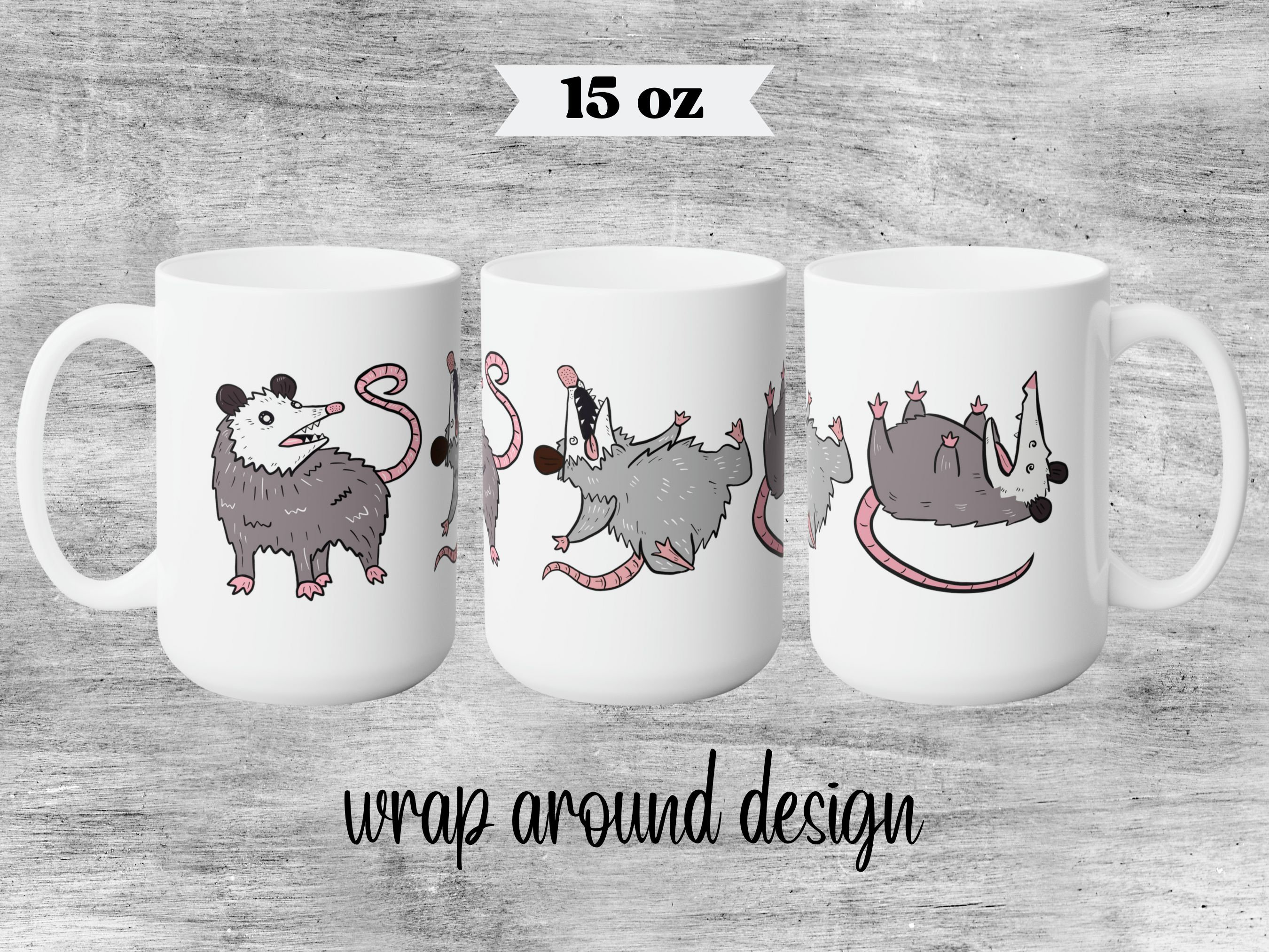 Possum Mug, Opossum Mug, Cottagecore Goblincore Retro Aesthetic Coffee ...