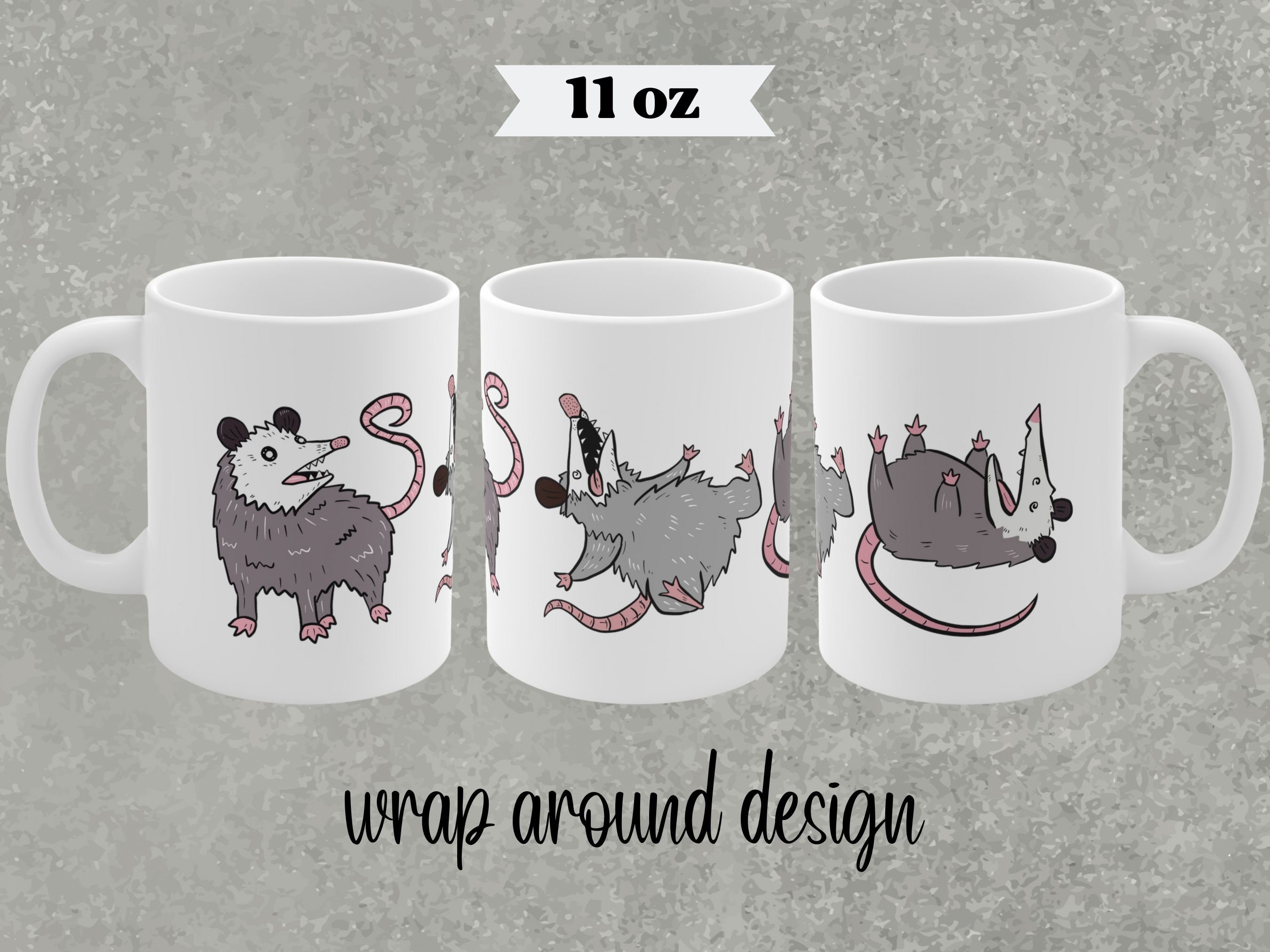 Possum Mug, Opossum Mug, Cottagecore Goblincore Retro Aesthetic Coffee ...