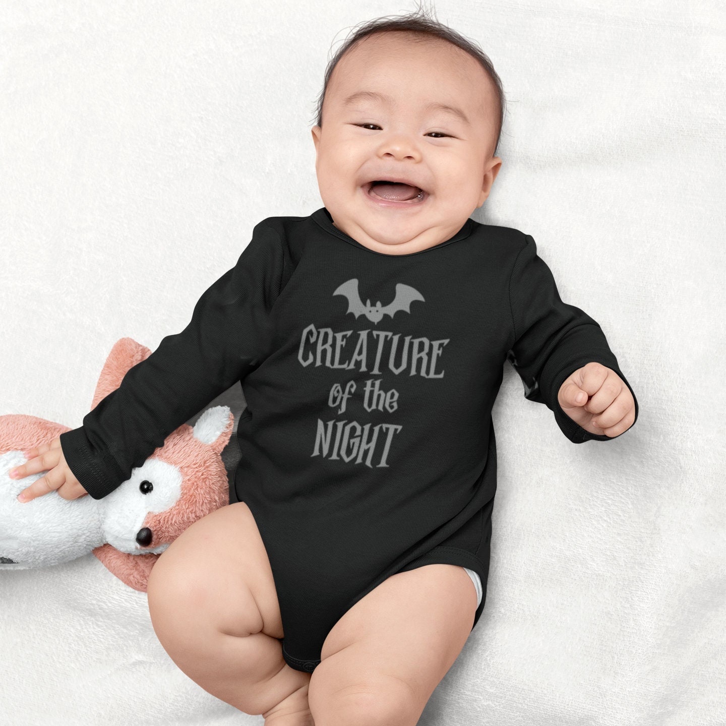 Goth Long Sleeve Bodysuit Goth Baby Clothes Baby Ghoul Punk - Etsy