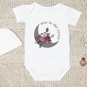 New to the Coven Goth Bodysuit, Goth Baby Clothes Witchy Baby Baby ...