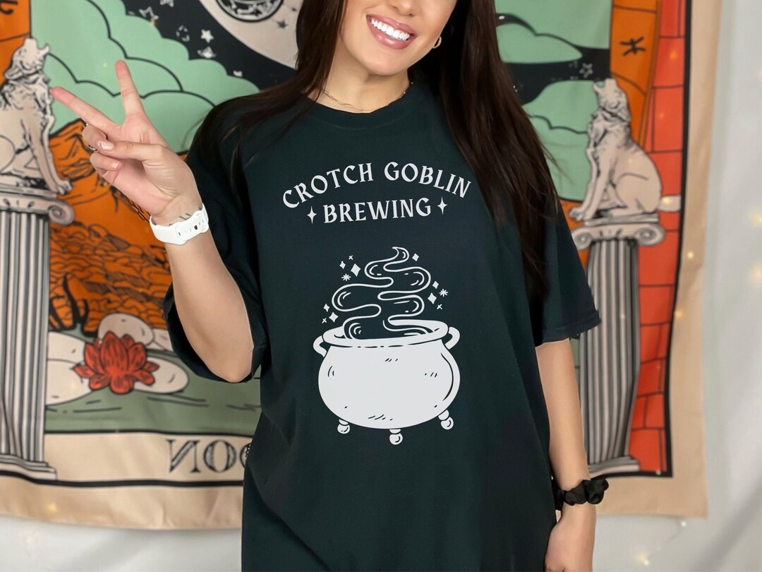 Pregnancy Announcement Tee, Crotch Goblin Brewing Reveal Shirt, Witchy ...