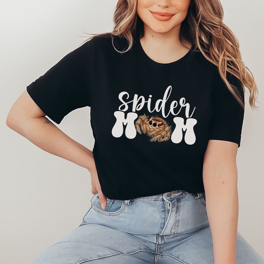 Spider Mom Shirt, Cute Jumping Spider Mama Tee, Pet Spider Lover Gift ...