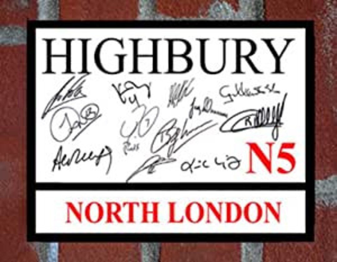 Highbury Signed Street Sign Tin Plate A4 - Etsy UK