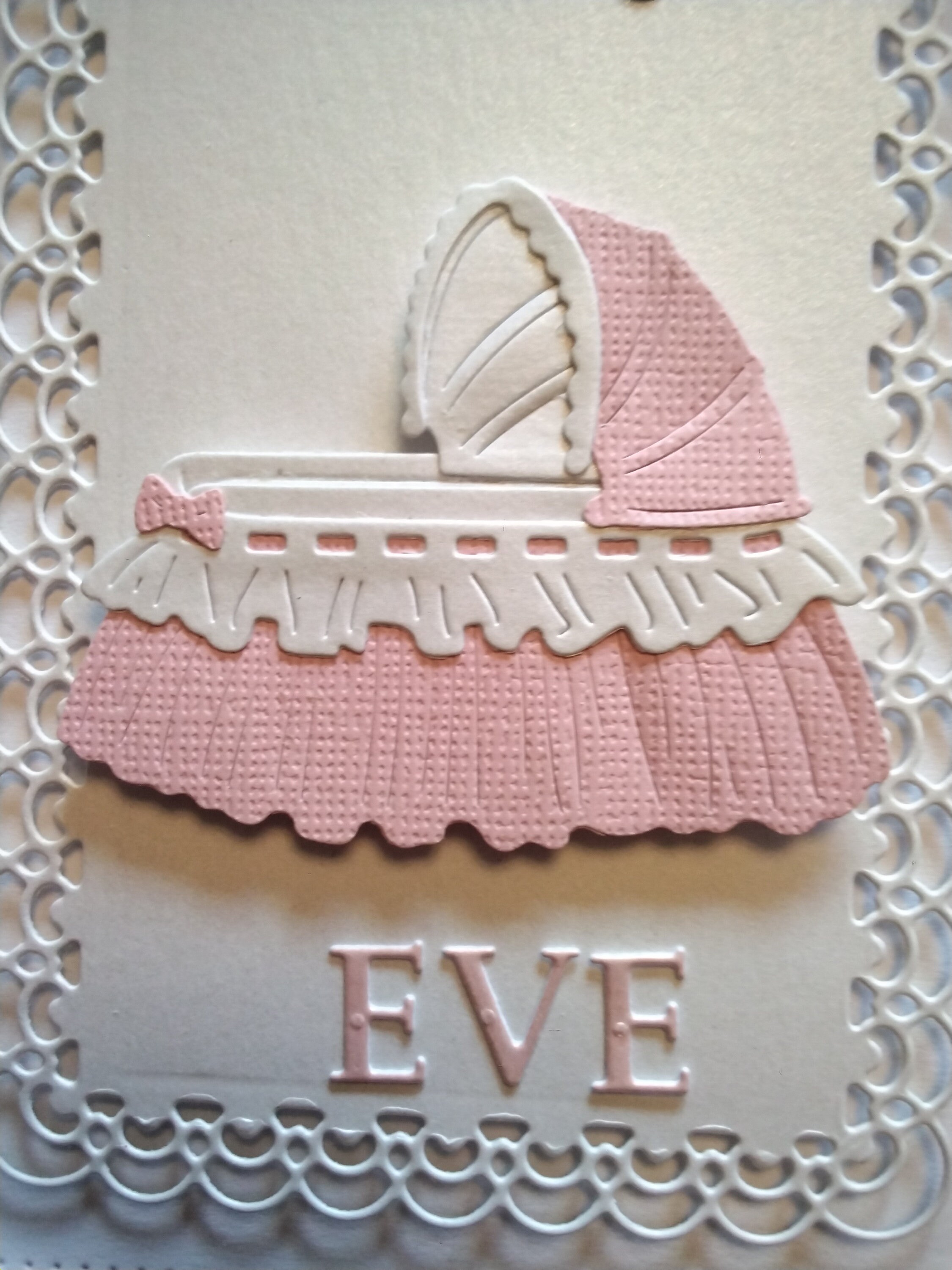New Baby Card. This Card is Completely Handmade With Pearlised, Plain ...